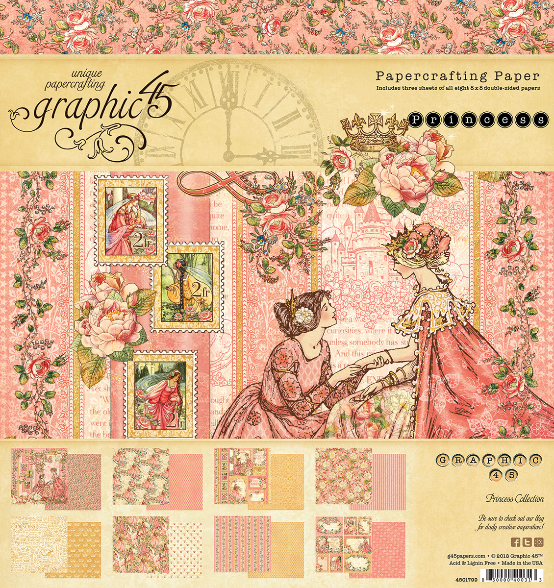 Graphic 45 Princess 8x8 Paper Pad - Crafts by Gerrie