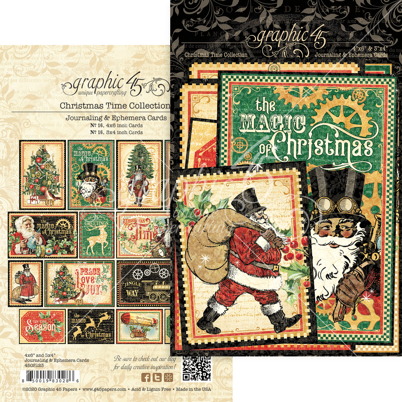 Graphic 45 Christmas Time Journaling & Ephemera Cards - Crafts by Gerrie