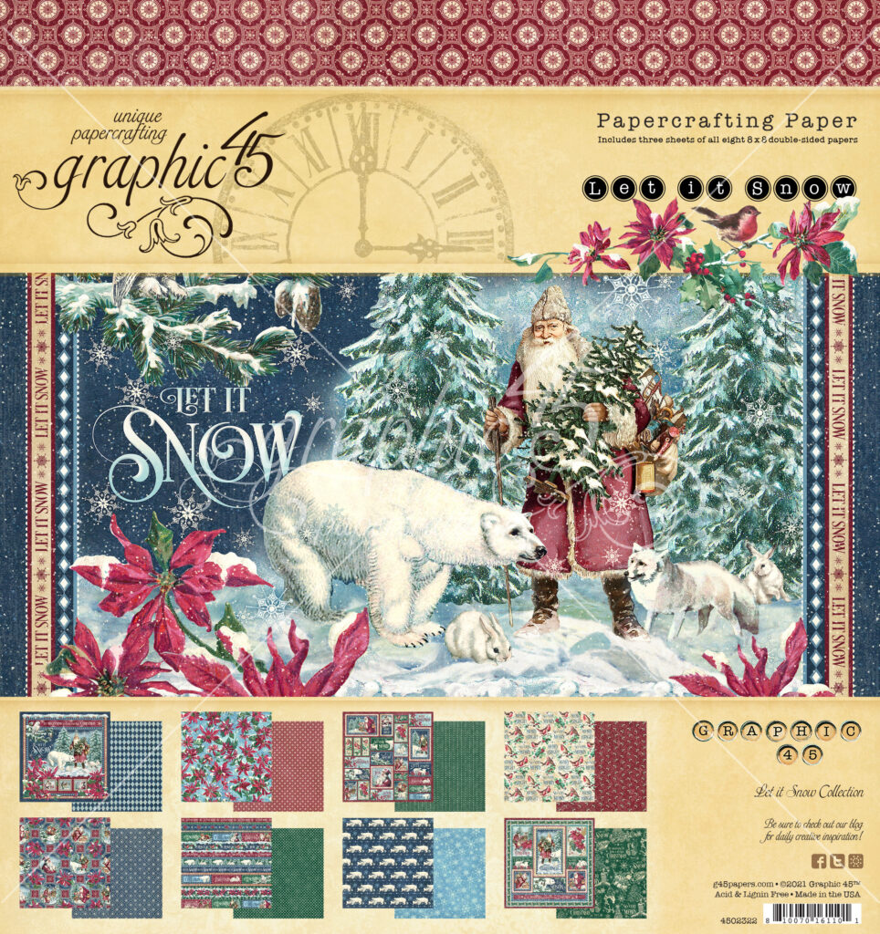 Graphic 45 Let it Snow 8x8 Paper Pad - Crafts by Gerrie